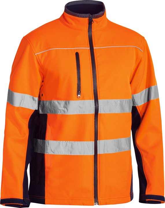 BJ6059T - Bisley - Hi-Vis Taped Softshell Jacket – Scarlet Workwear