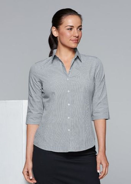 2901T - Aussie Pacific Ladies Toorak Check 3/4 Sleeve Shirt – Scarlet ...
